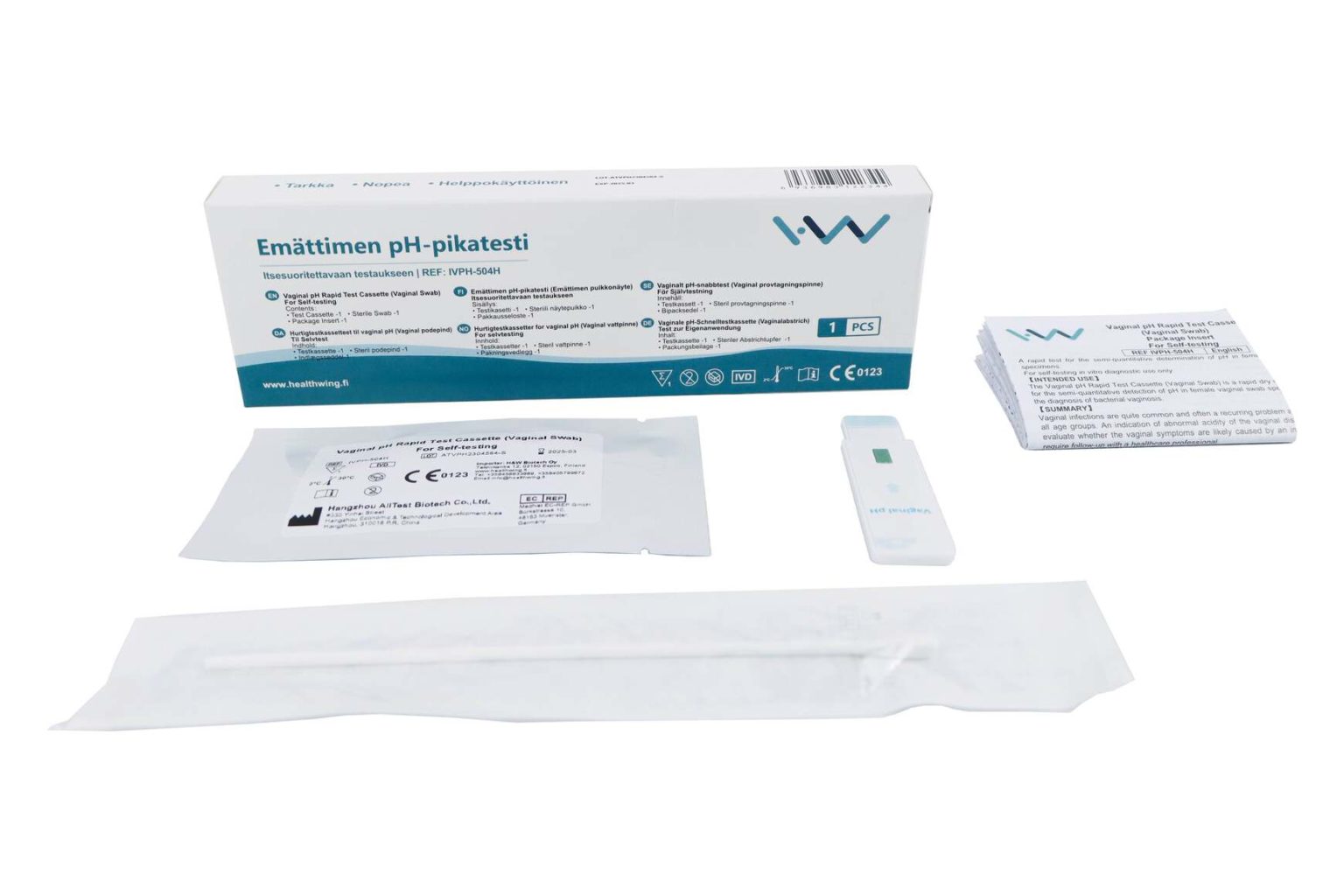H&W Vaginal pH Rapid Test Cassette (Vaginal Swab) - H&W Biotech